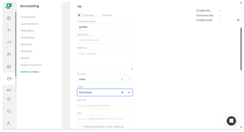 Tutorial: How to create a Delivery Challan - GrofleX
